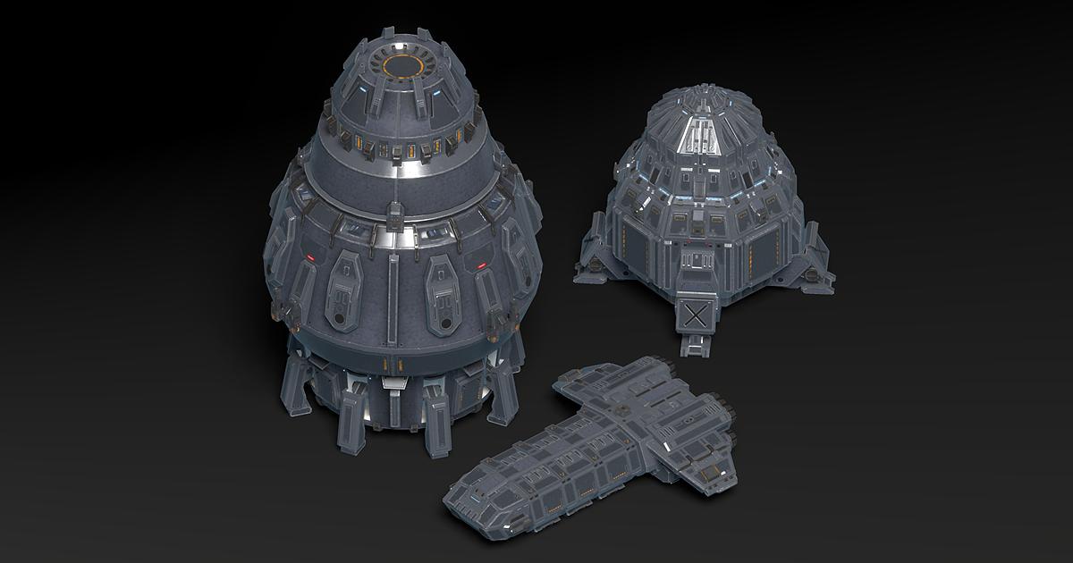 Scifi Dropship Collection | 3D Space | Unity Asset Store