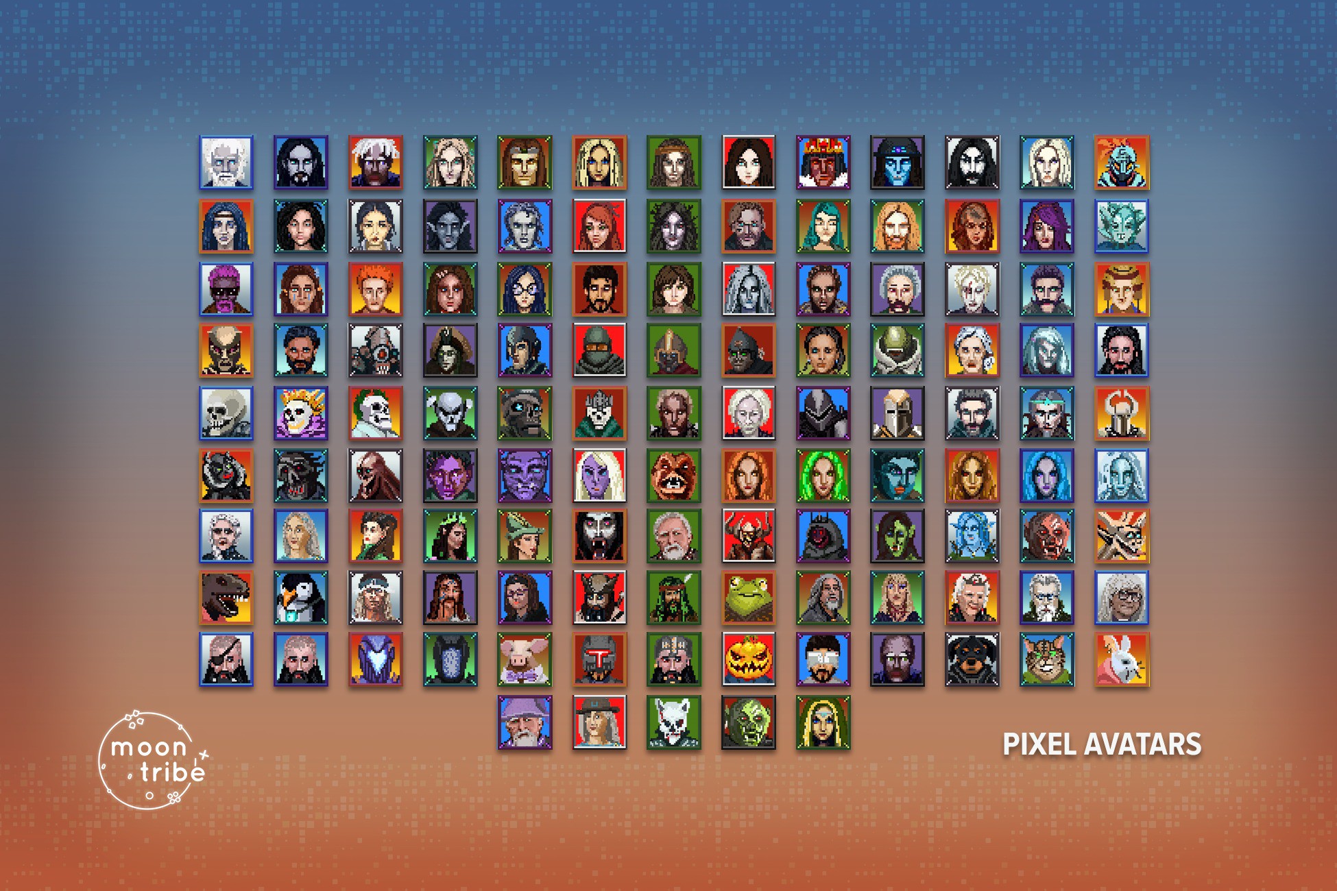 Old-school Pixel Character avatars | 2D アイコン | Unity Asset Store