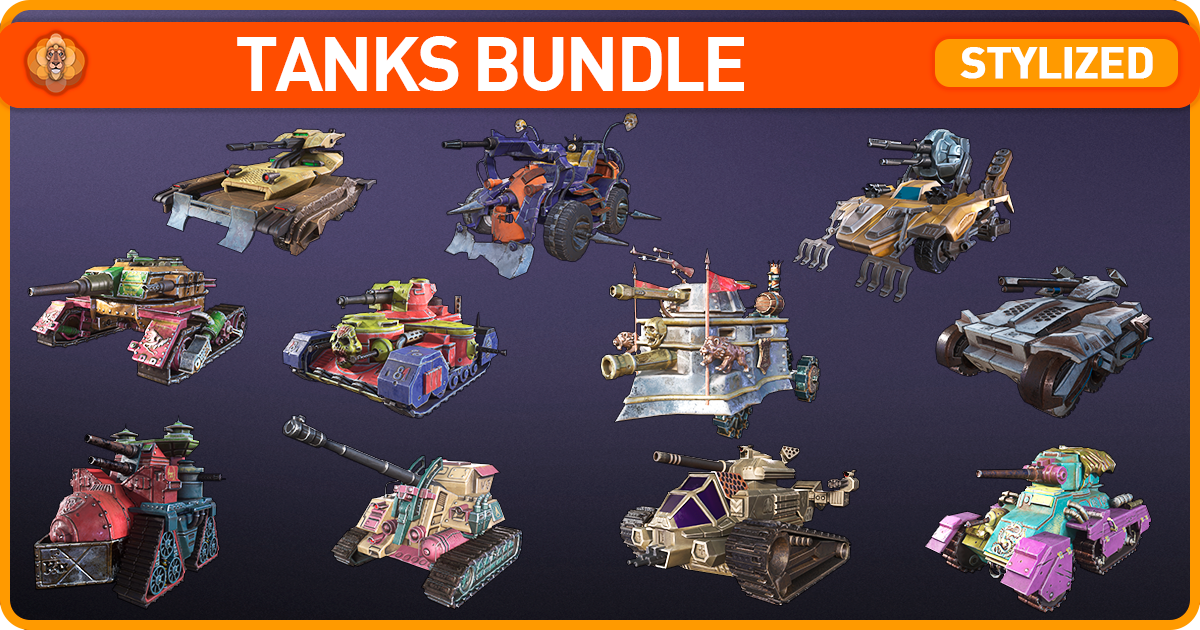 Stylized Tanks Bundle | 3D Vehicles | Unity Asset Store