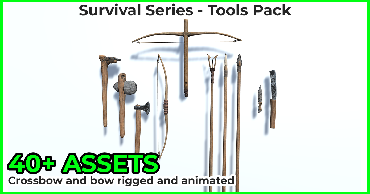 Survival Series - Tools and Weapons | 3D Weapons | Unity Asset Store
