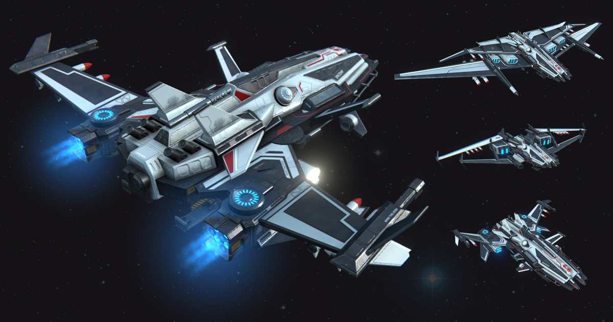 PBR Modular Spaceships v1 | 3D Space | Unity Asset Store