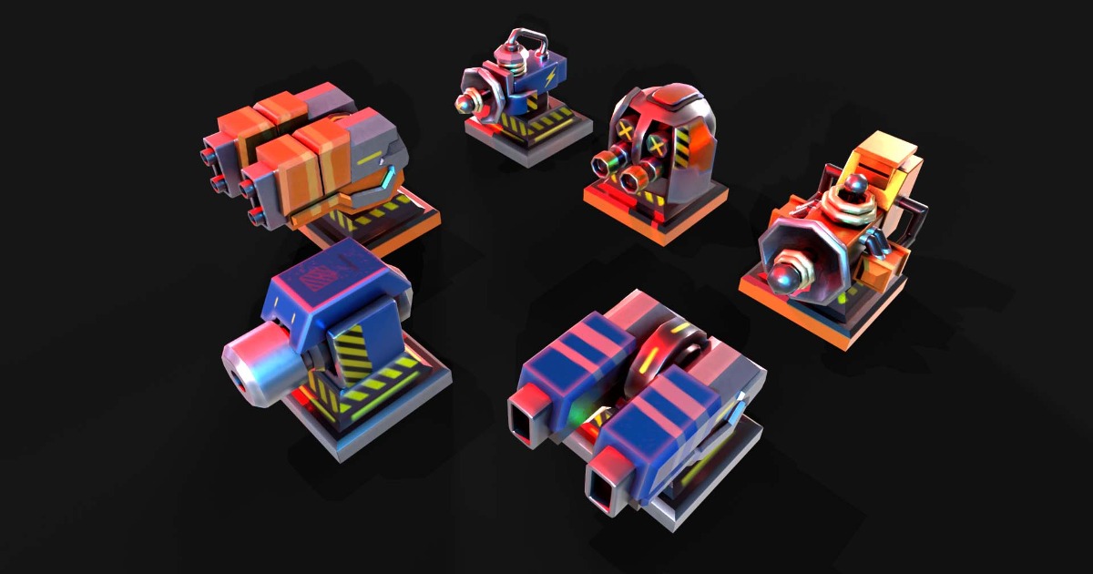 Sci-fi Turrets (With Animation) | 3D Weapons | Unity Asset Store