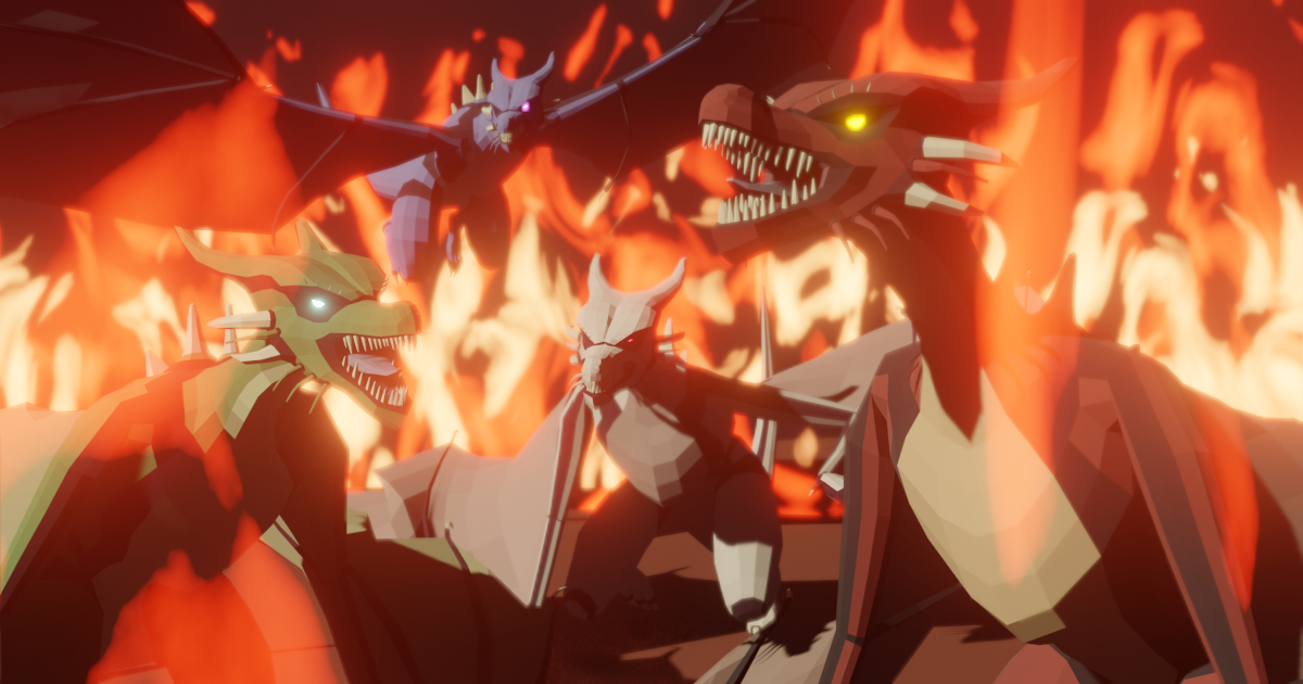 Low Poly Animated Dragons | 3D Creatures | Unity Asset Store