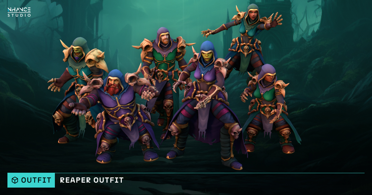 Stylized Fantasy Reaper Outfit | 3D Characters | Unity Asset Store