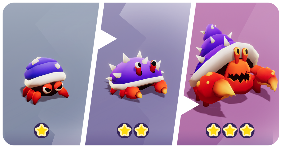 Shell Spike Hermit Evolution Pack Cute Series | 3D Creatures | Unity ...
