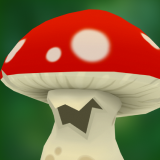 Animated small fantastic mushroom cartoon lowpoly gameready enemy character
