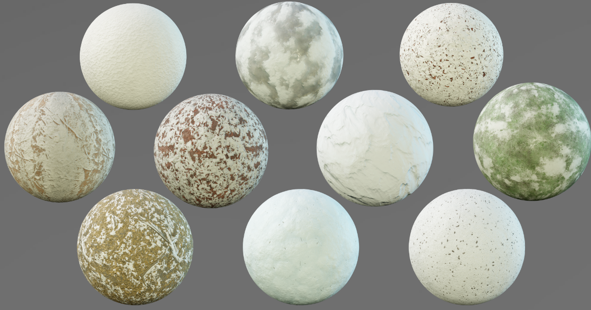 Snowy Ground Materials | 2D Nature | Unity Asset Store