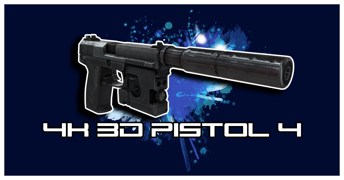 FPS Gun 4K - Pistol 4 | 3D Guns | Unity Asset Store