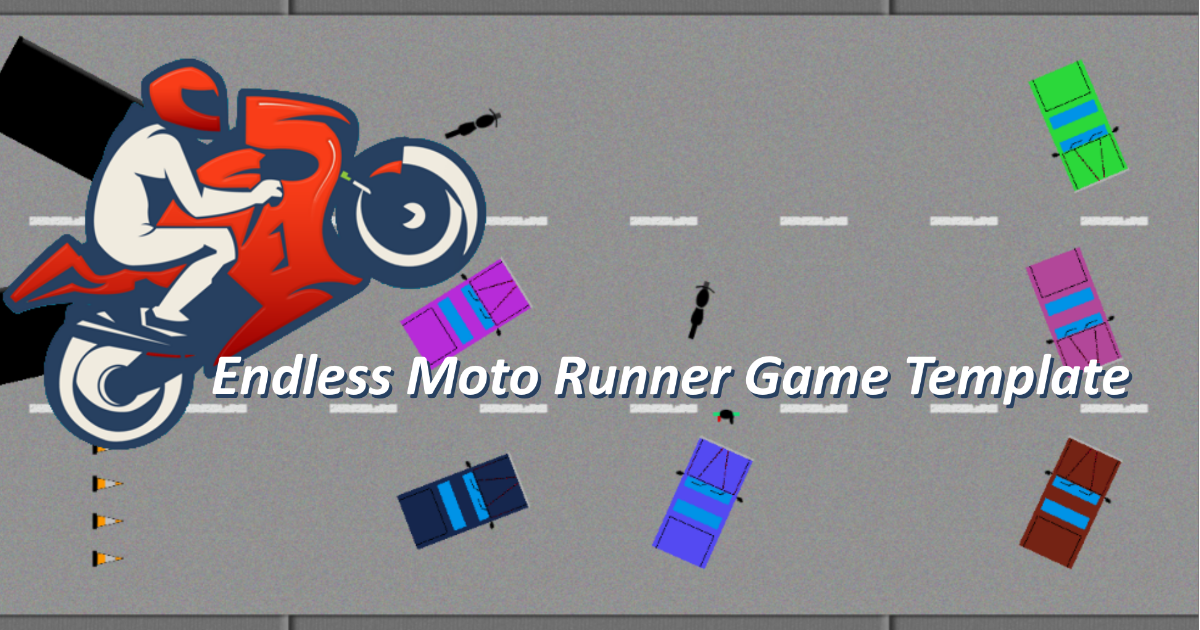 Endless Runner Style Moto Racer Complete Game Template | Packs | Unity ...