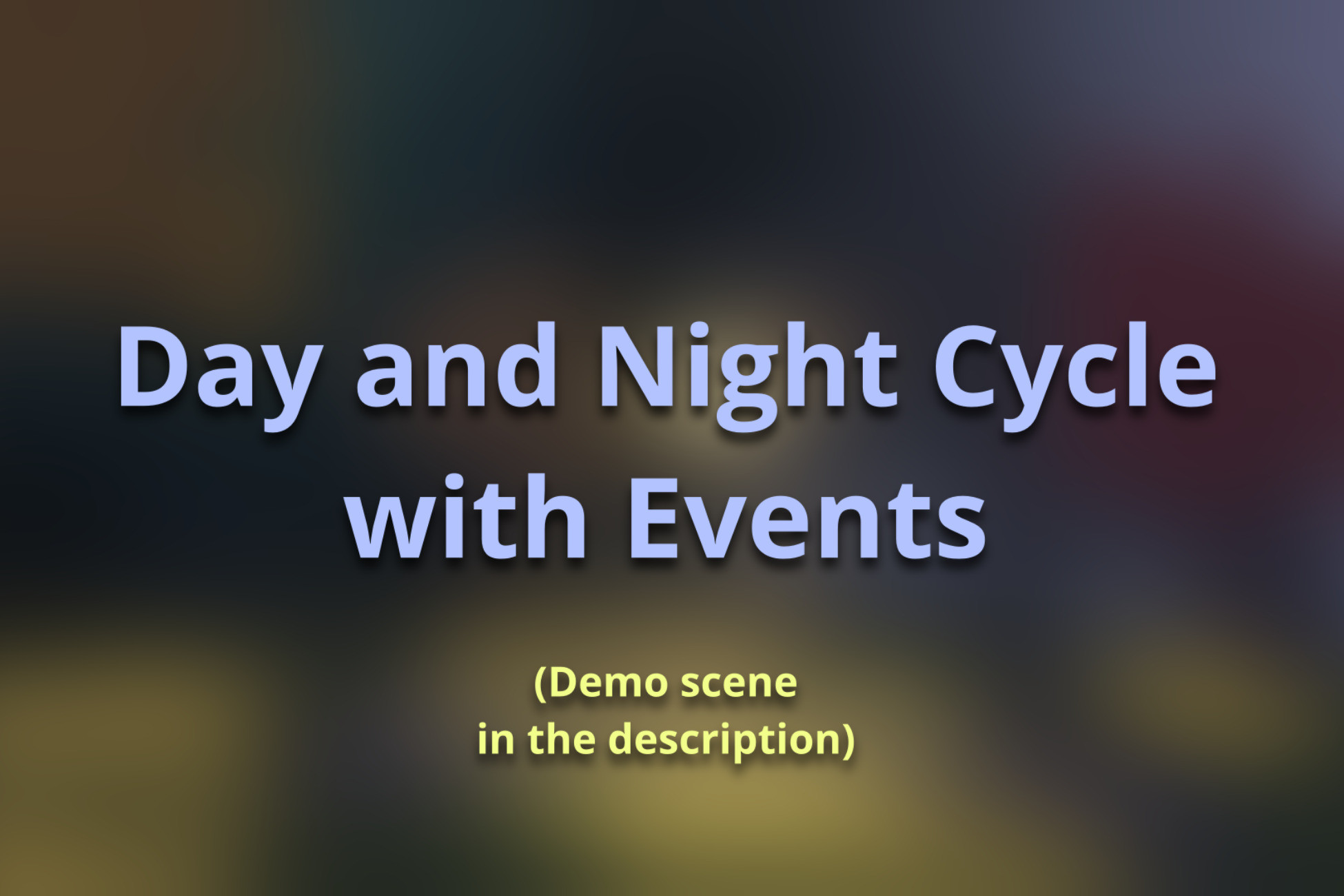 Day Night System With Events And Custom Lighting 游戏工具 Unity Asset Store