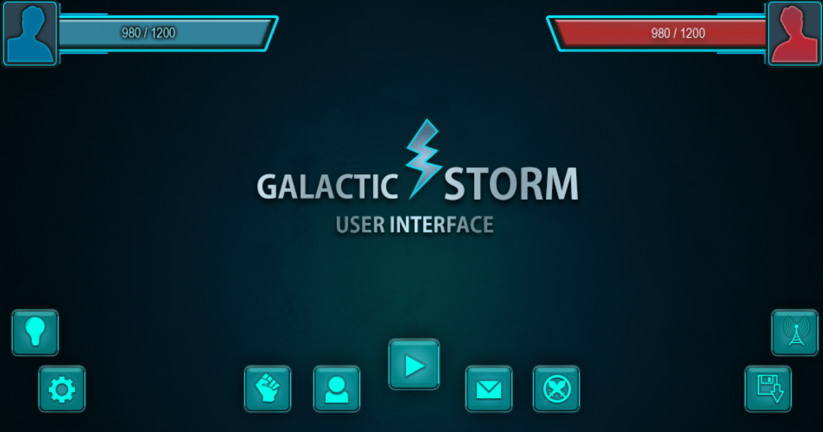 Galactic Storm UI | 2D GUI | Unity Asset Store