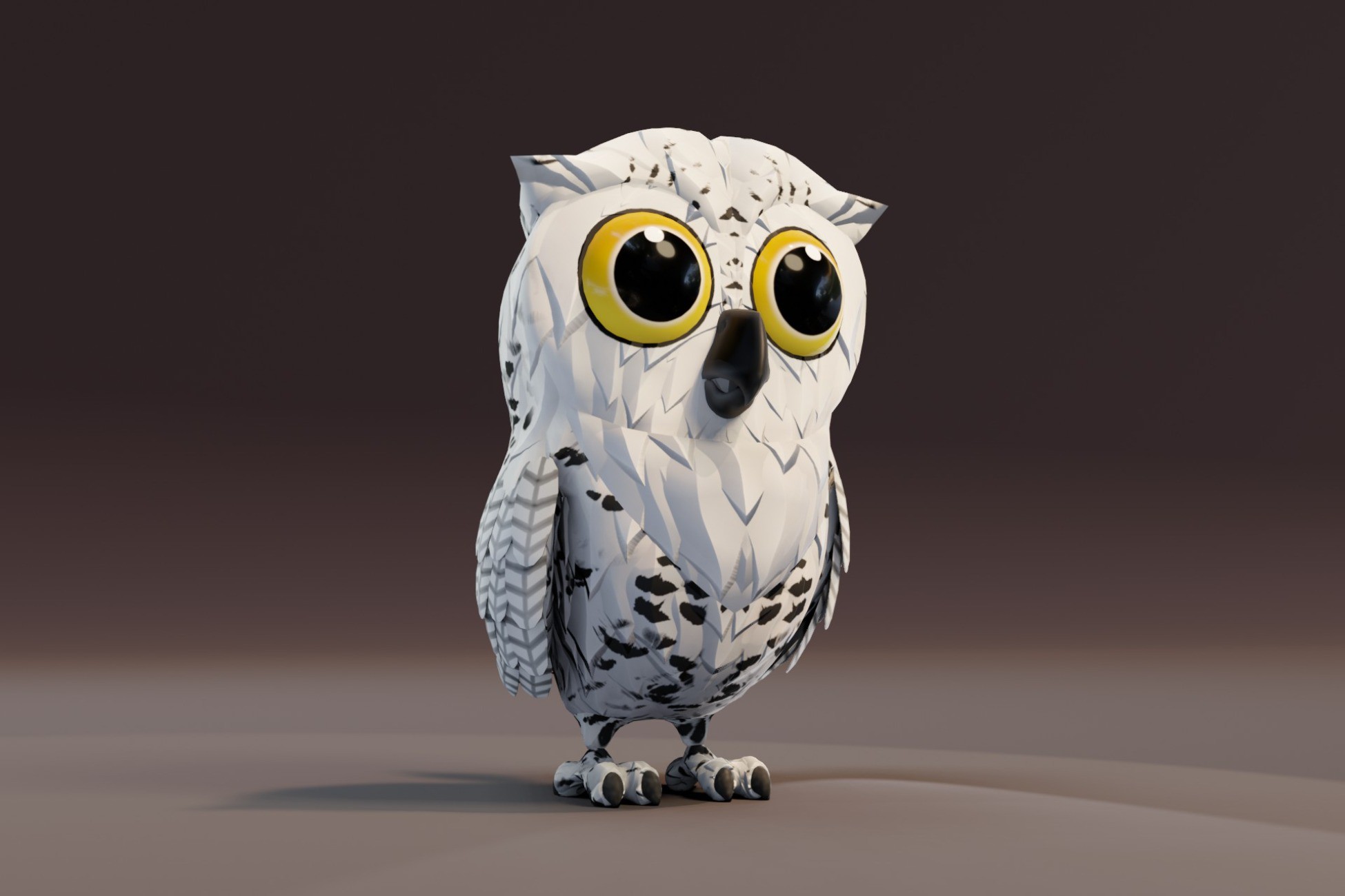 Cartoon Snowy Owl Animated 3D Model | 角色 | Unity Asset Store