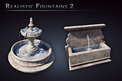 Realistic Fountains 2 | Unity AssetStore Price down information