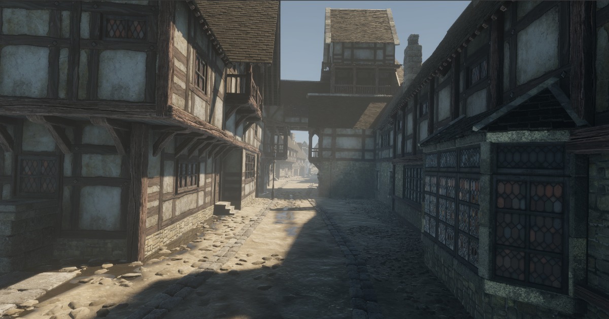 Modular Medieval Town on Water | 3D Historic | Unity Asset Store