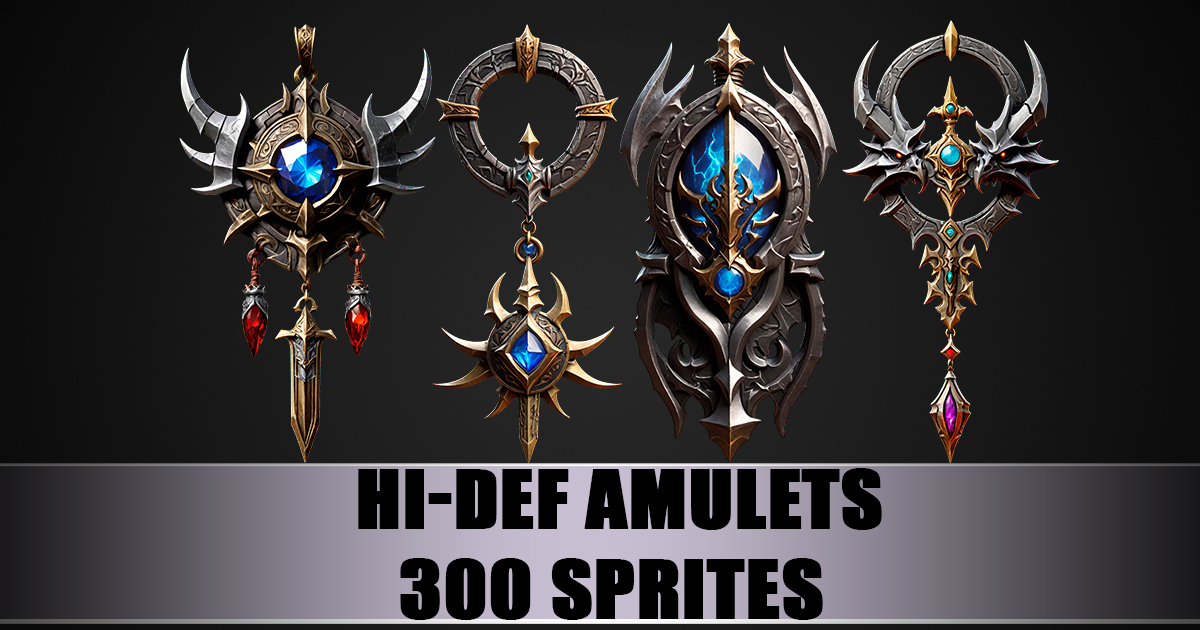 Hi-Def Amulet Pack 1 - 300 Sprites | 2D | Unity Asset Store