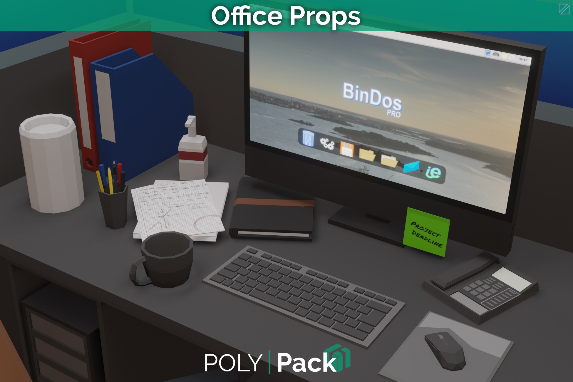 Office Props - PolyPack | 3D Interior | Unity Asset Store