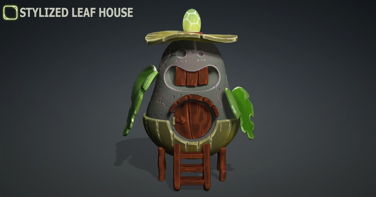 Stylized Leaf House | 3D Fantasy | Unity Asset Store