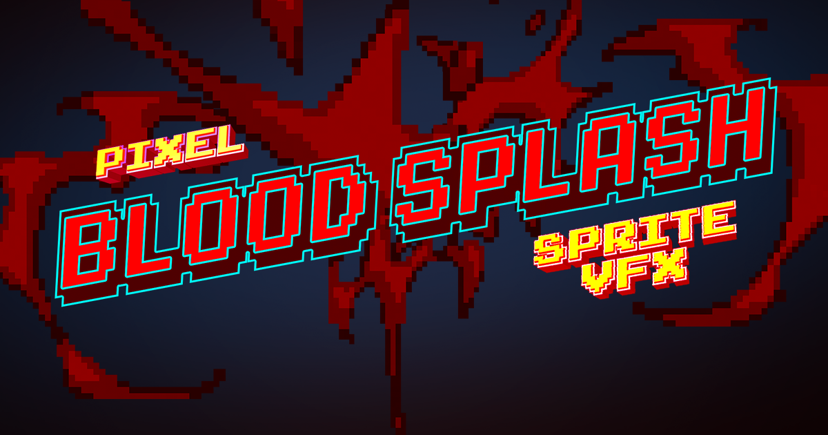 10 Pixel Blood splash sprite effects | 2D Textures & Materials | Unity ...