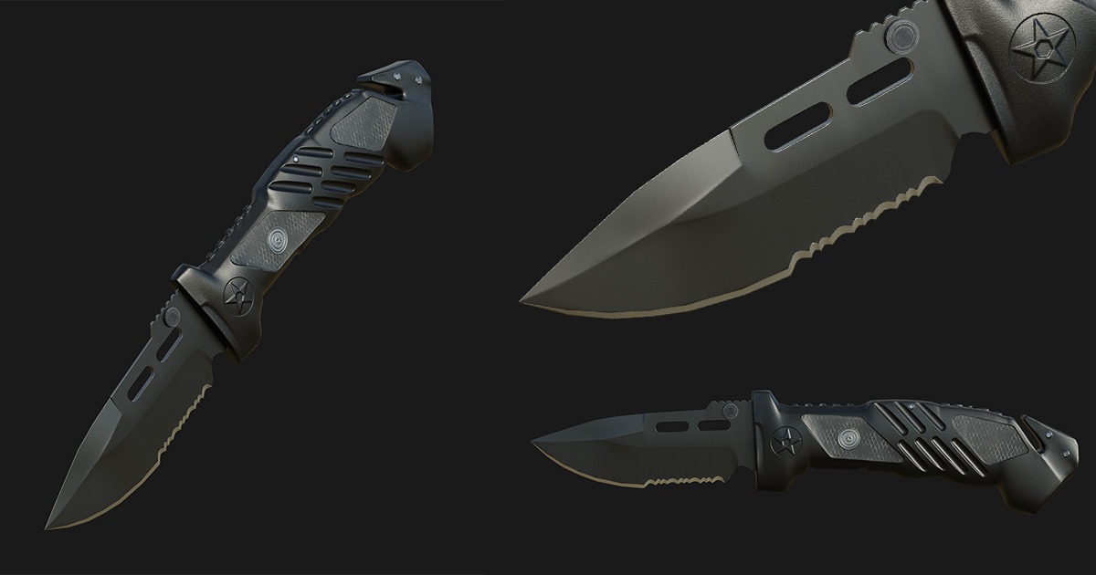Rescue Spring Pocket knife | 3D Weapons | Unity Asset Store