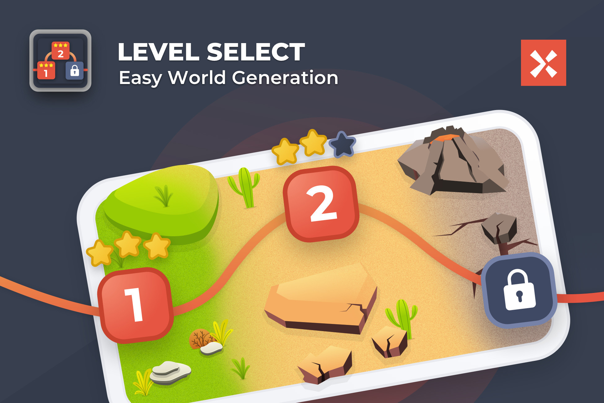 Level Select - Overworld Generator | Level Design | Unity Asset Store