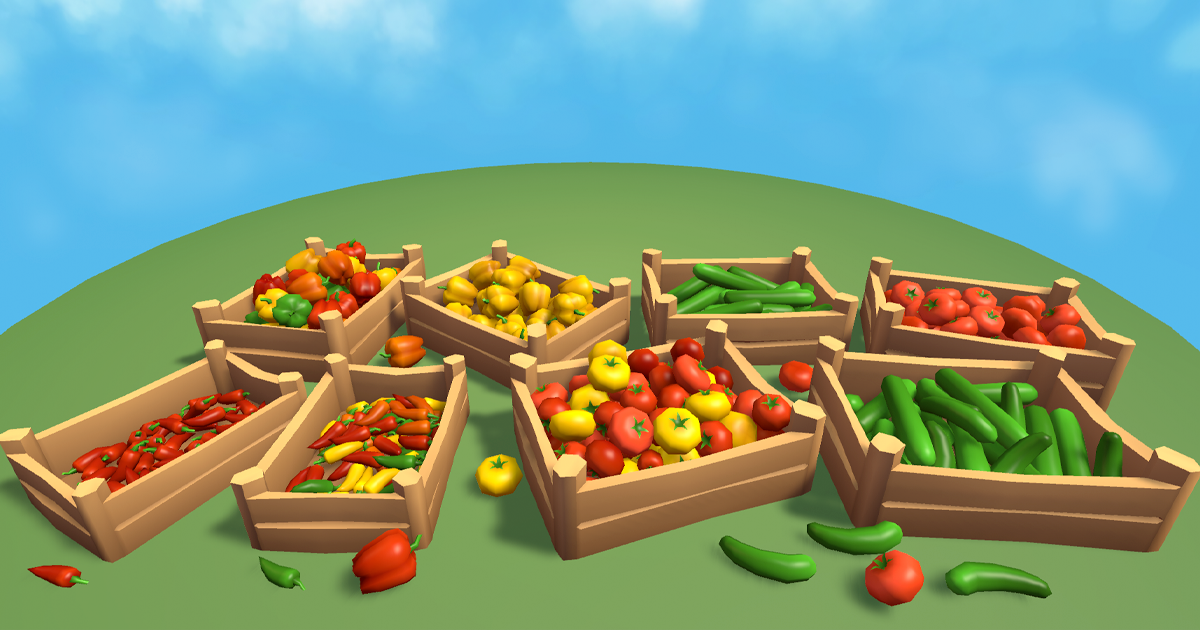 Lowpoly Harvest: Gradient Fruits & Vegetables | 3D Food | Unity Asset Store