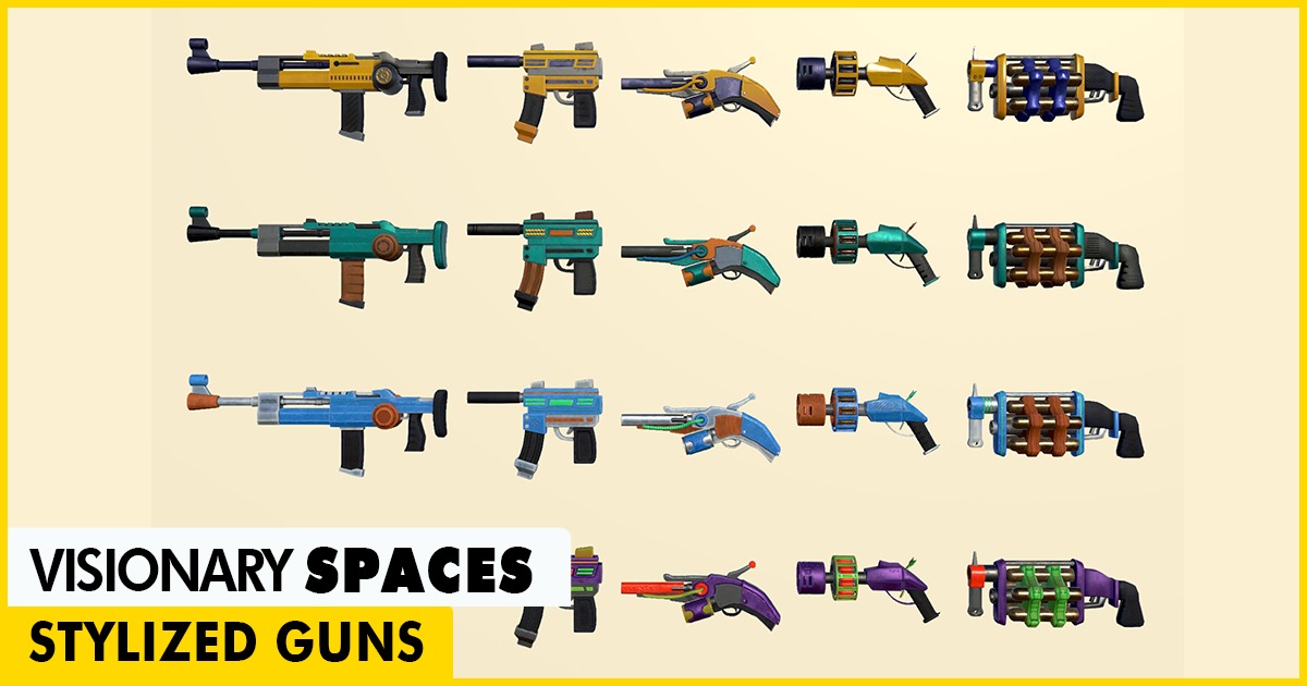 Stylized Guns | 3D Guns | Unity Asset Store