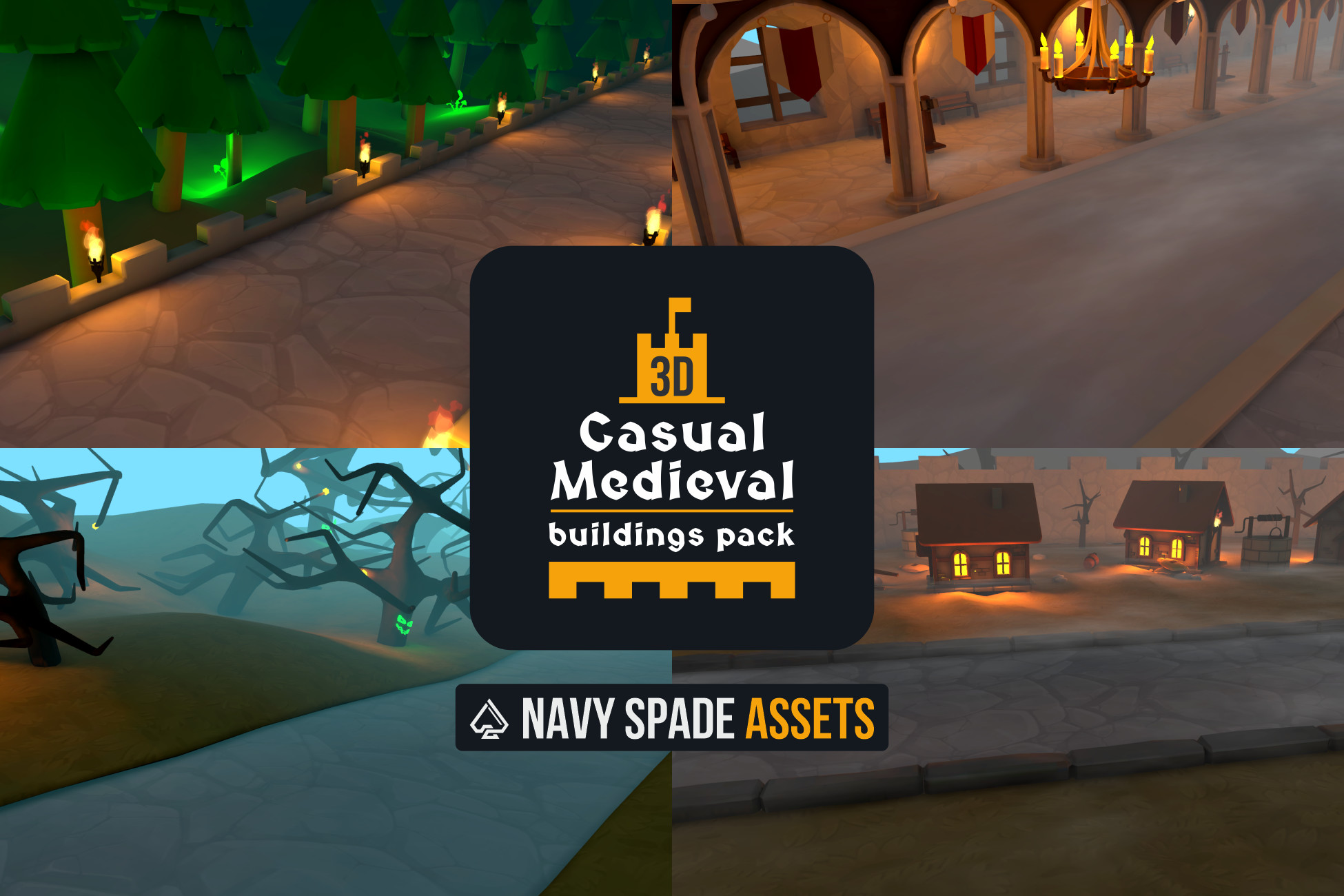 Casual Medieval Buildings Pack | 3D Fantasy | Unity Asset Store