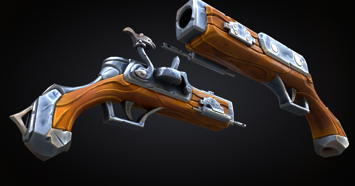 Stylized Musket Blunderbuss Rifle | 3D Weapons | Unity Asset Store