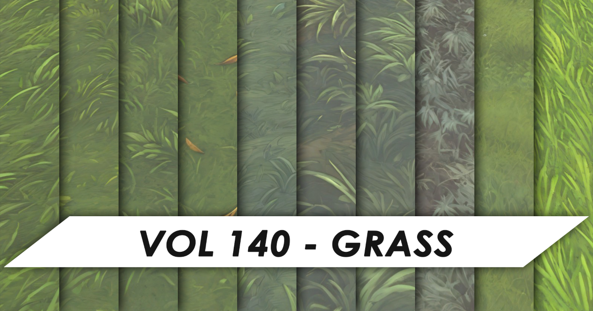 Stylized Textures - Vol 140 - Grass | 2D Textures & Materials | Unity ...