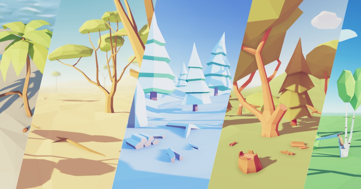Low Poly Trees - Pack | 3D Trees | Unity Asset Store