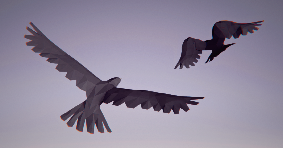 Low Poly Bird: Raven | Characters | Unity Asset Store