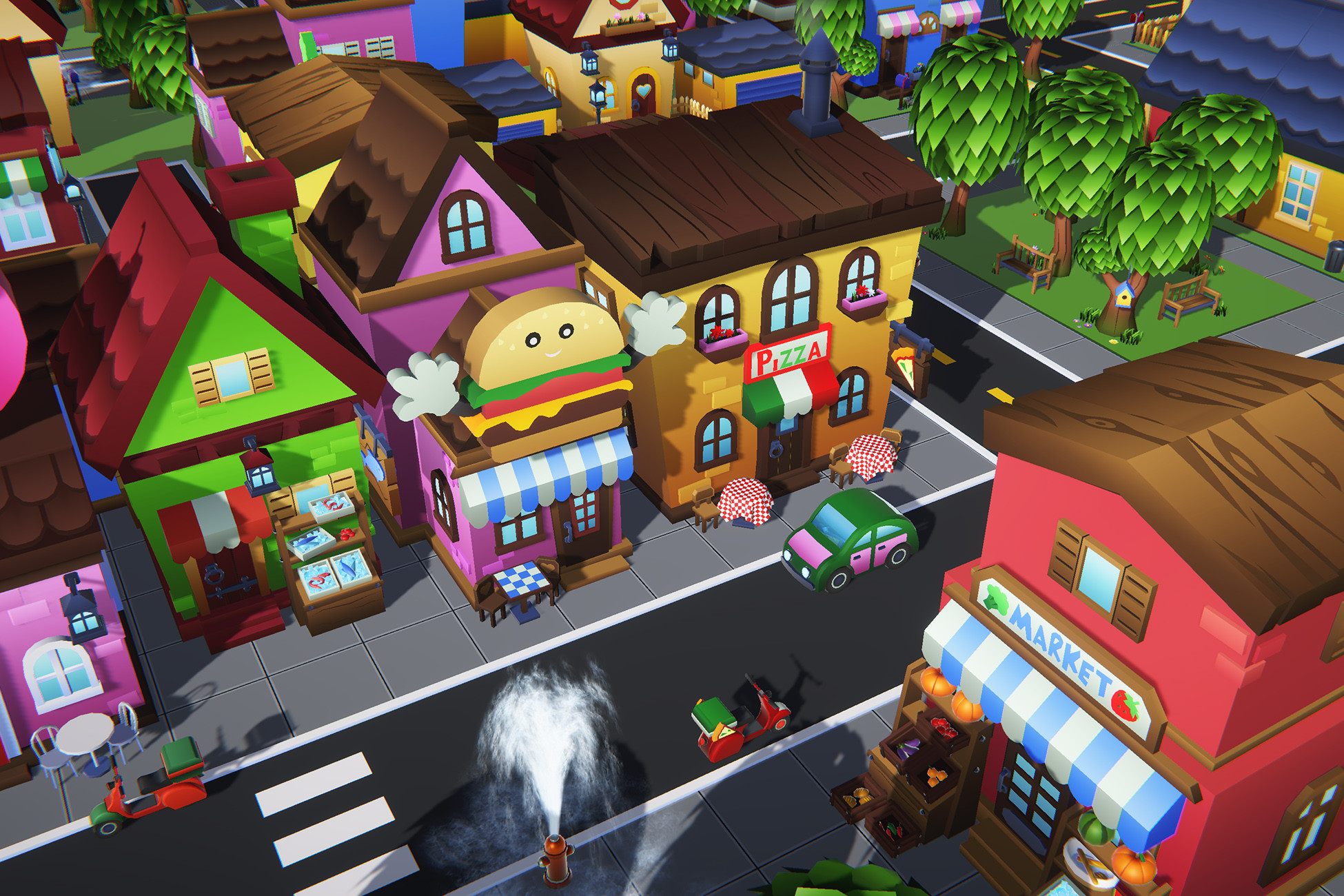 Colorful City Pack - URP | 3D Urban | Unity Asset Store