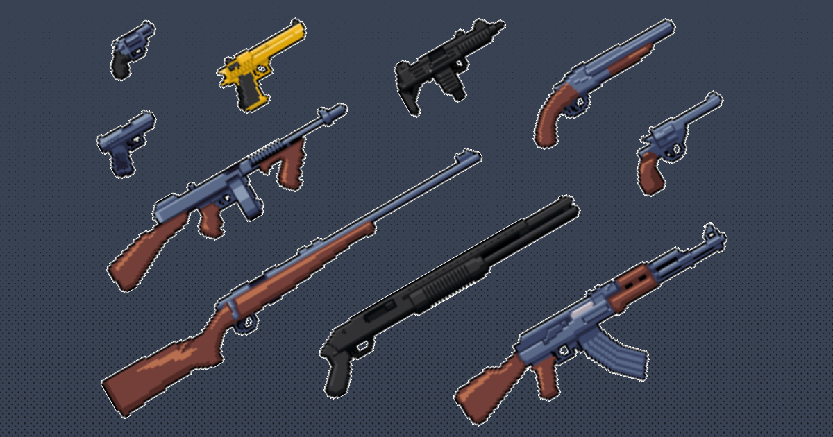 Modern Pixel Guns | 2D Icons | Unity Asset Store