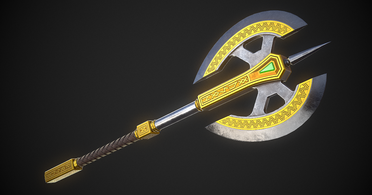 Fantasy Axe 04D | 3D Weapons | Unity Asset Store
