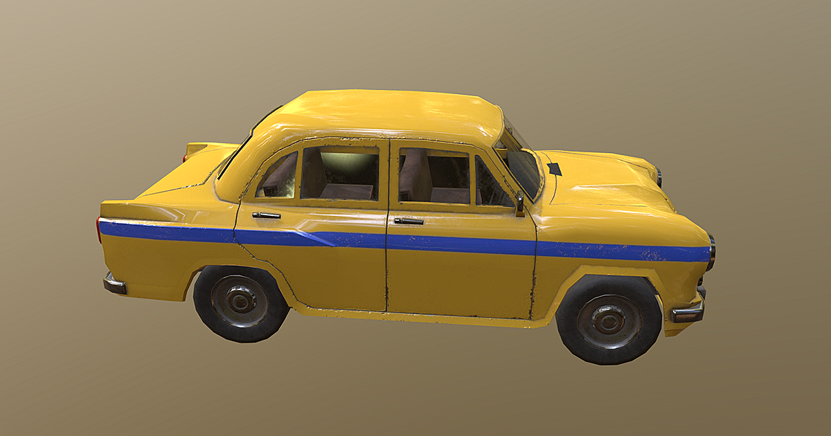 Taxi Car (Ambassador) | 3D Land | Unity Asset Store