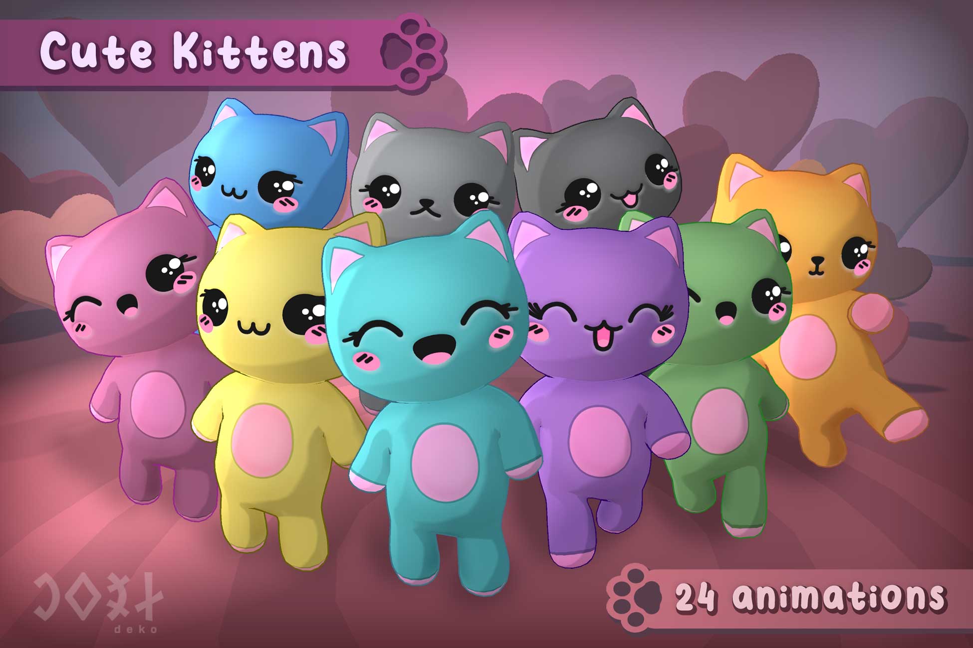 Cute Kittens | 3D Characters | Unity Asset Store