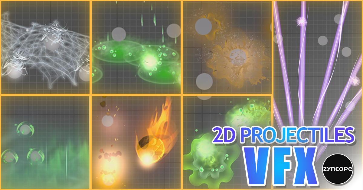 Top-Down 2D Projectile VFX | VFX Particles | Unity Asset Store