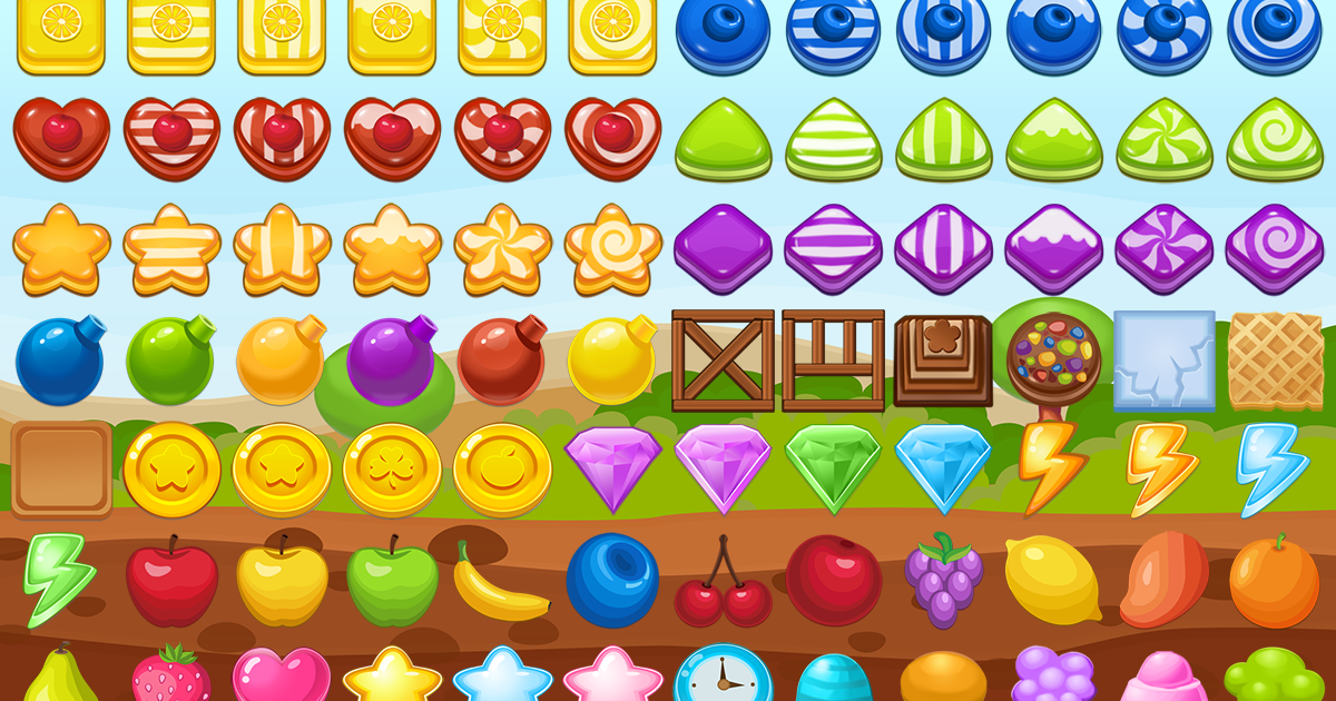 Cartoon Candy Cookie | 2D Icons | Unity Asset Store