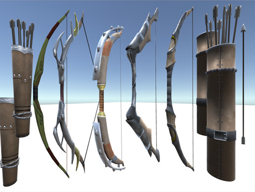 PBR Ultimate Bow with Animations and Bones | 3D Weapons | Unity Asset Store