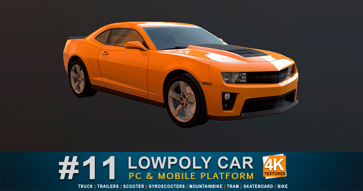 Low Poly Car #11 | 3D Land | Unity Asset Store