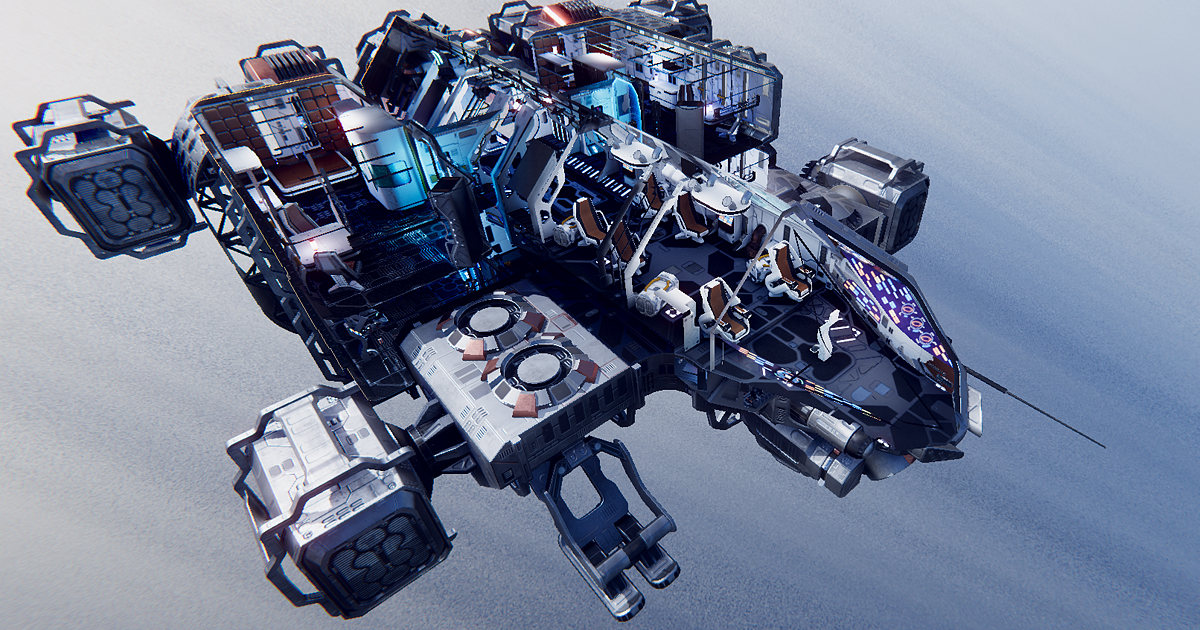 Sci-Fi Heavy Station Set SHUTTLE-2 | 3D Space | Unity Asset Store