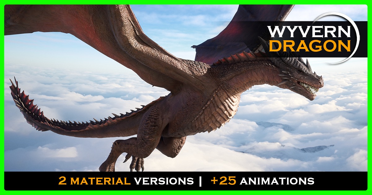 Wyvern Dragon Creature | 3D Creatures | Unity Asset Store