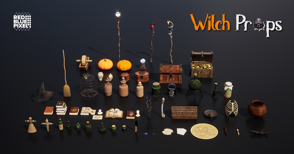 Medieval Witch's Props | 3D Props | Unity Asset Store