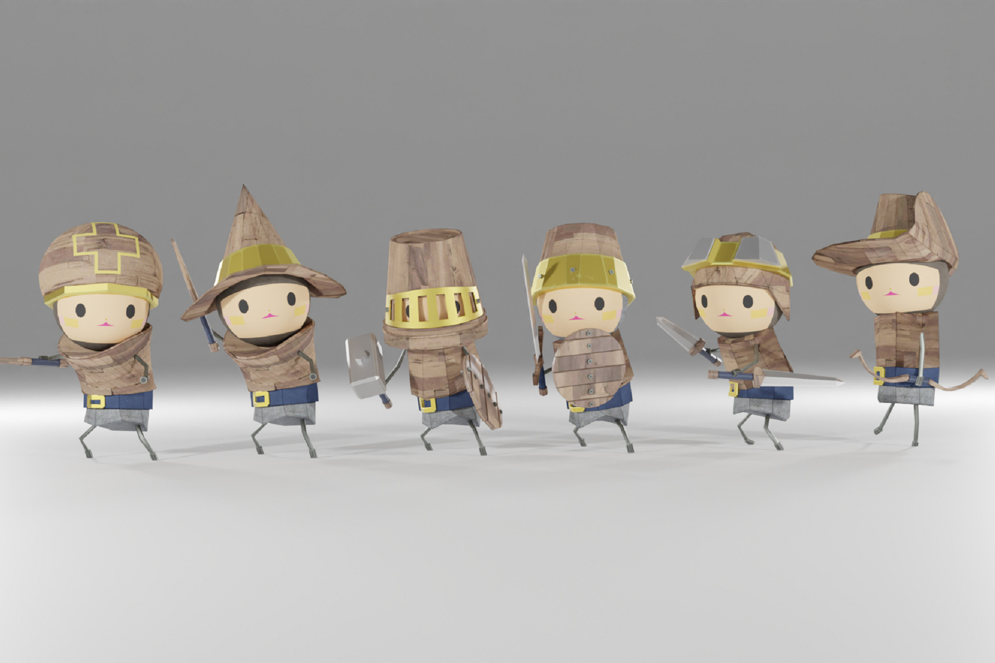 Miniature-like 3D Low Polygon Characters | 3D キャラクター | Unity Asset Store