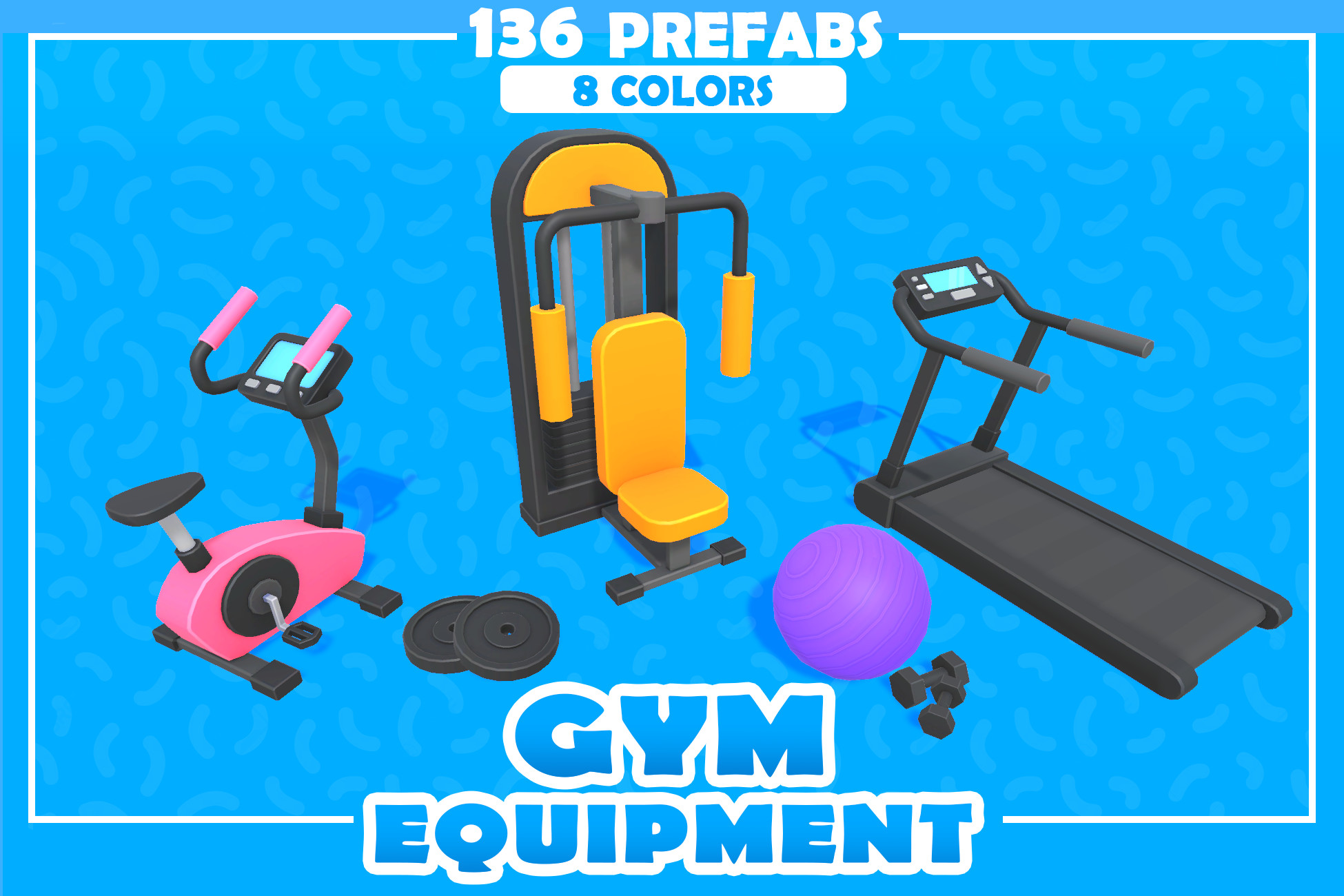 Stylized GYM Equipment | 3D Props | Unity Asset Store
