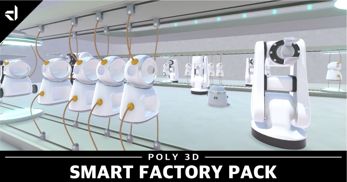POLY 3D Smart Factory Machine Robot by Ducogen Art | 3D Props | Unity Asset Store