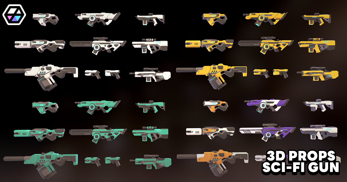 3D Props - Sci-Fi Gun | 3D Guns | Unity Asset Store