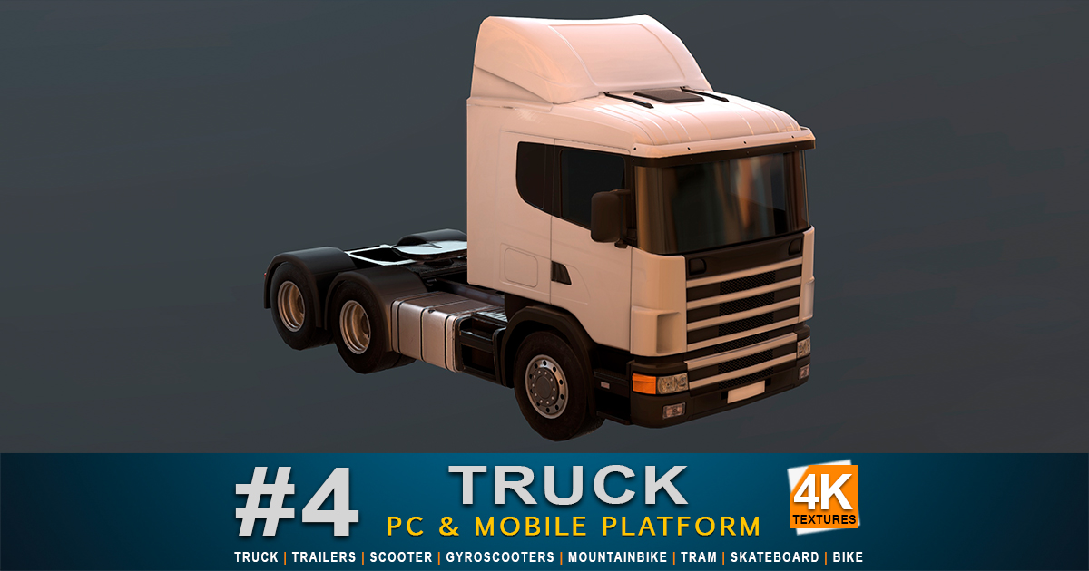 Truck 2 Low Poly #4 | 3D Land | Unity Asset Store