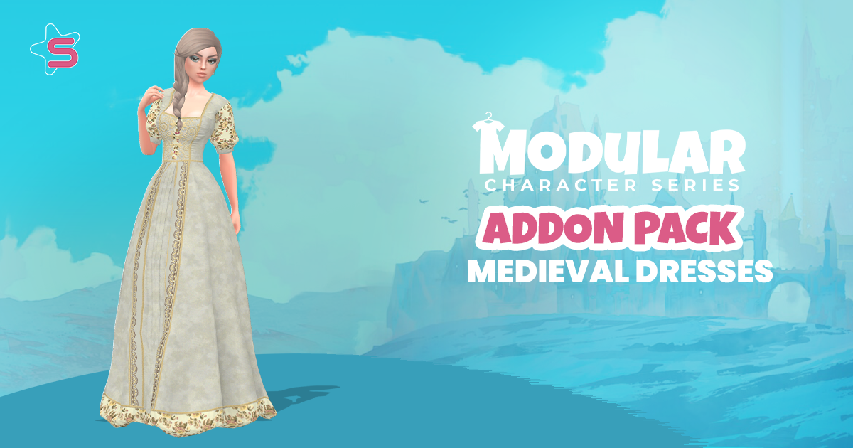 Modular Addon: Medieval Dresses | 3D Characters | Unity Asset Store