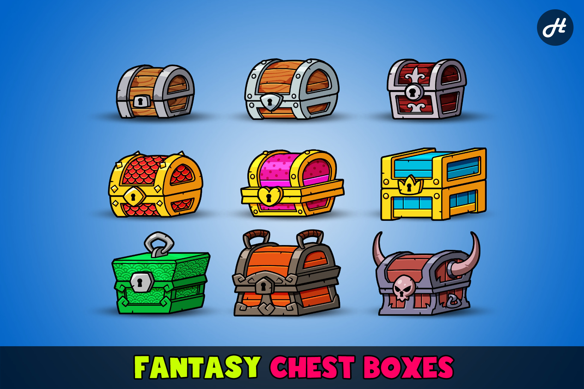 Fantasy Chest Boxes Animated | 2D Characters | Unity Asset Store